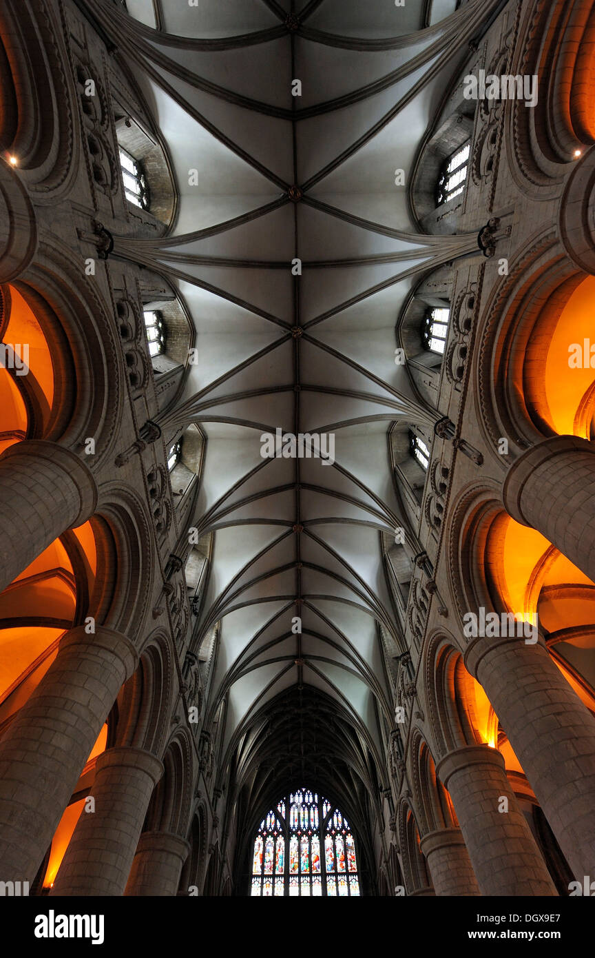 Ceiling in Gloucester Cathedral, Gloucester, England, United Kingdom ...