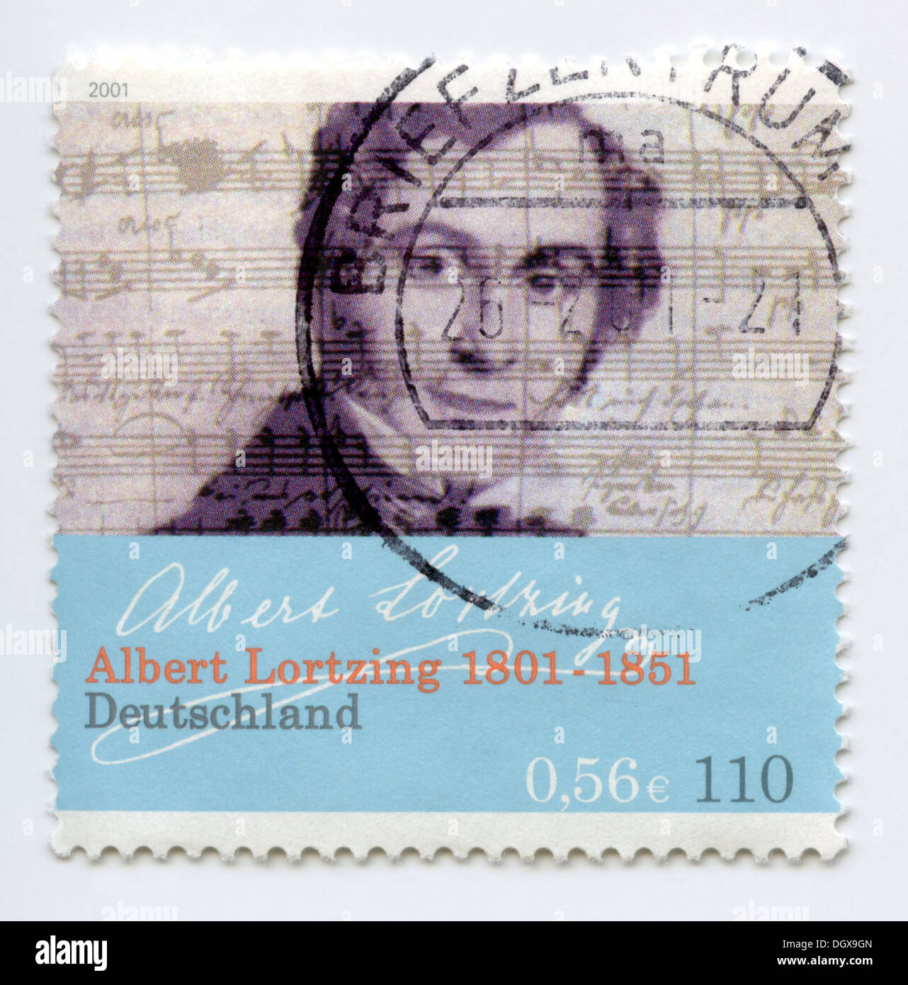 Germany postage stamp depicting Albert Lortzing, a German composer ...