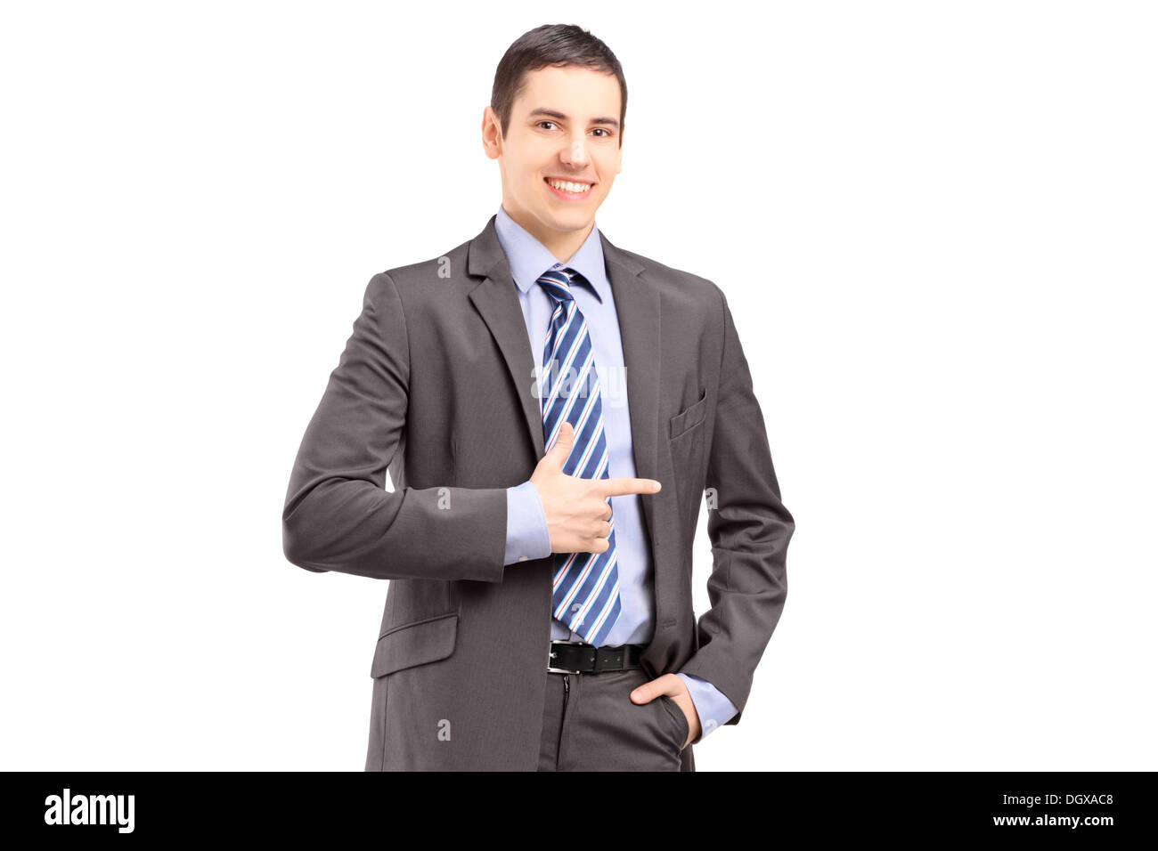 Young manager pointing hi-res stock photography and images - Alamy