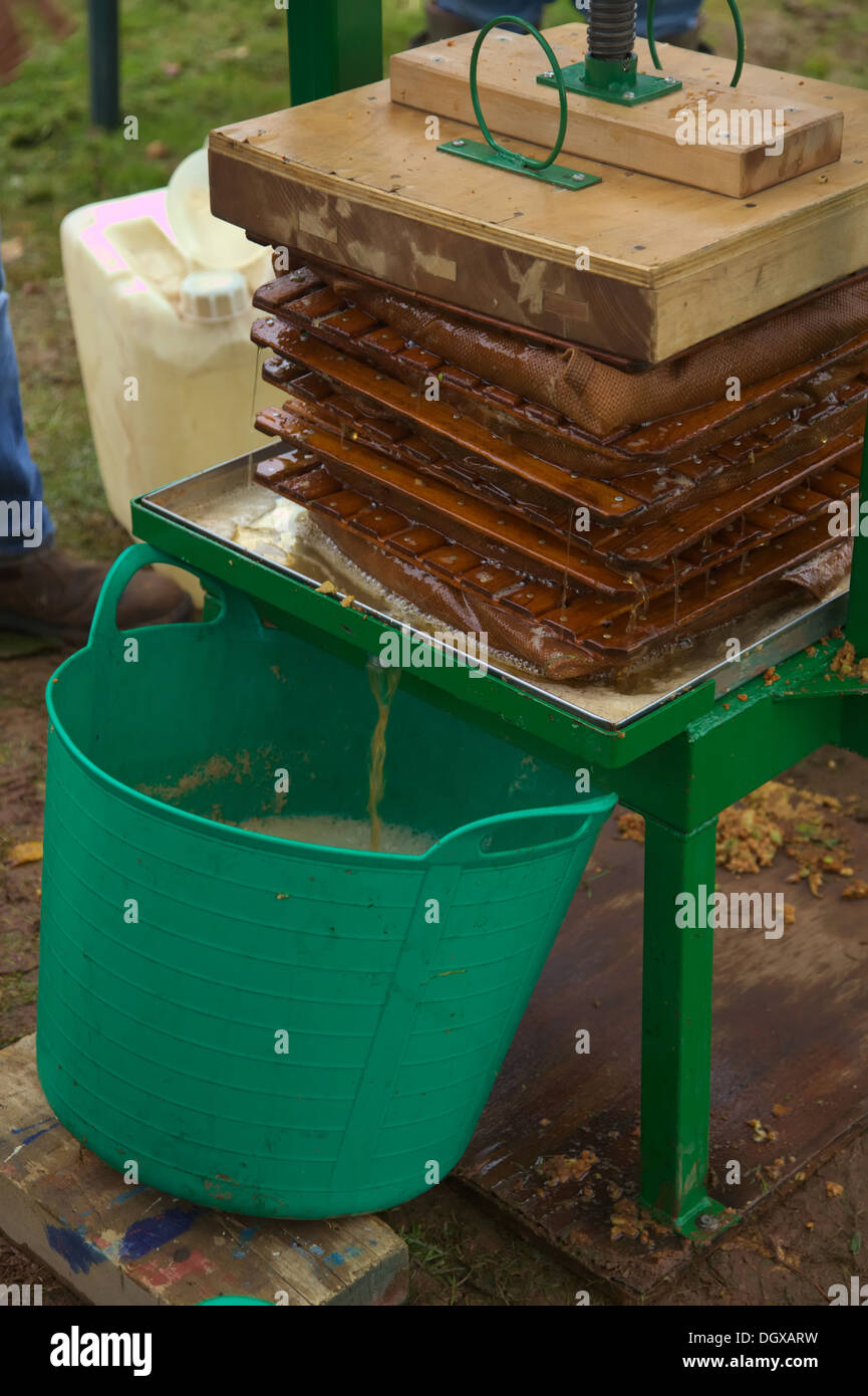 Rack & Cloth Screw Press in use at Community apple juicing day in ...