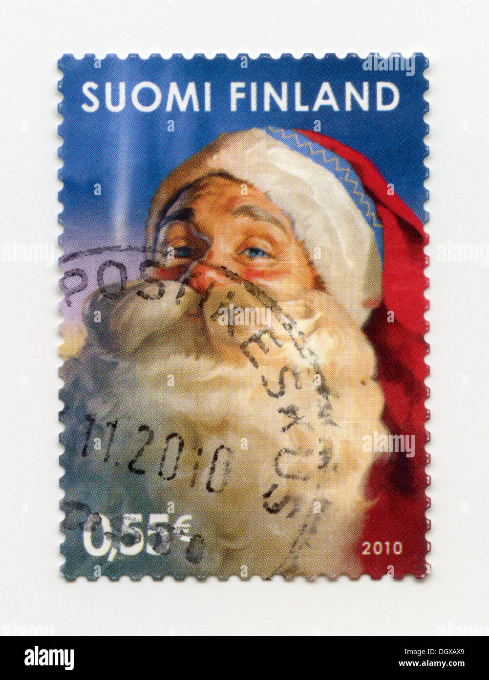 Finland postage stamp depicting Santa Stock Photo - Alamy