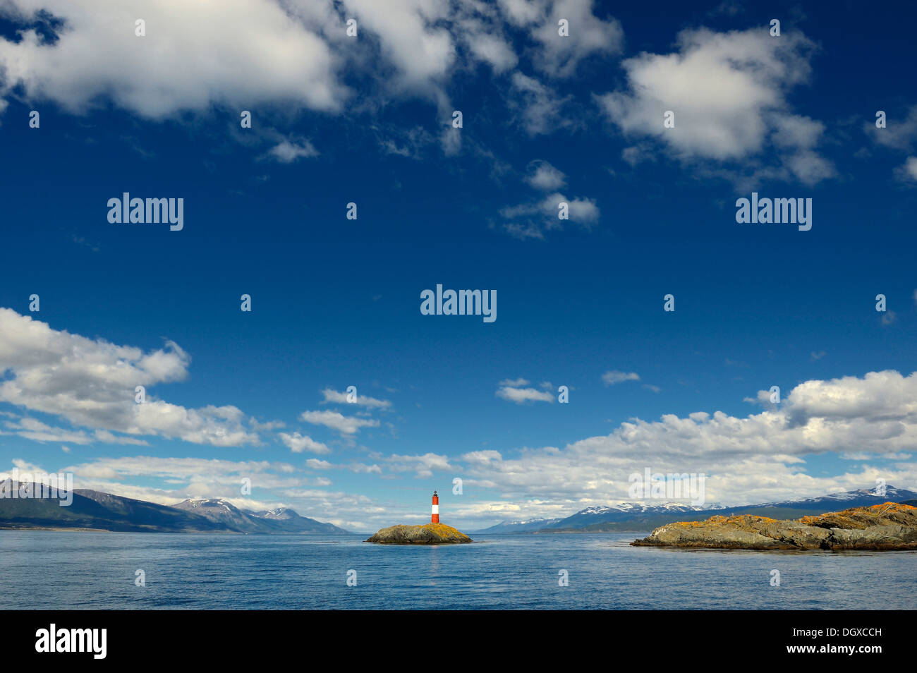 Lighthouse in the Beagle Channel, Ushuaia, Tierra del Fuego, Patagonia ...
