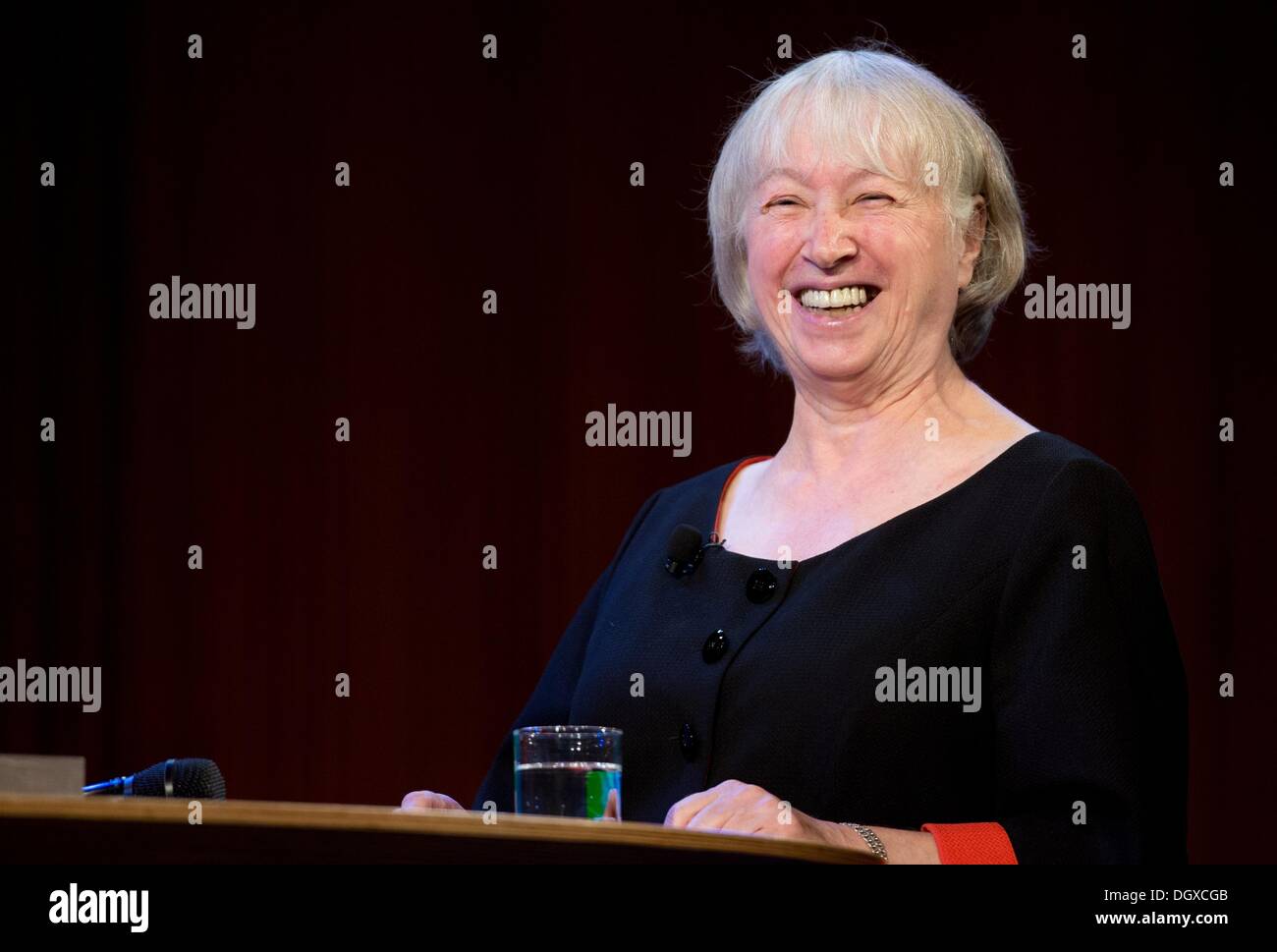Osnabrueck, Germany. 27th Oct, 2013. Laureate Ursula Sladek smiles ...