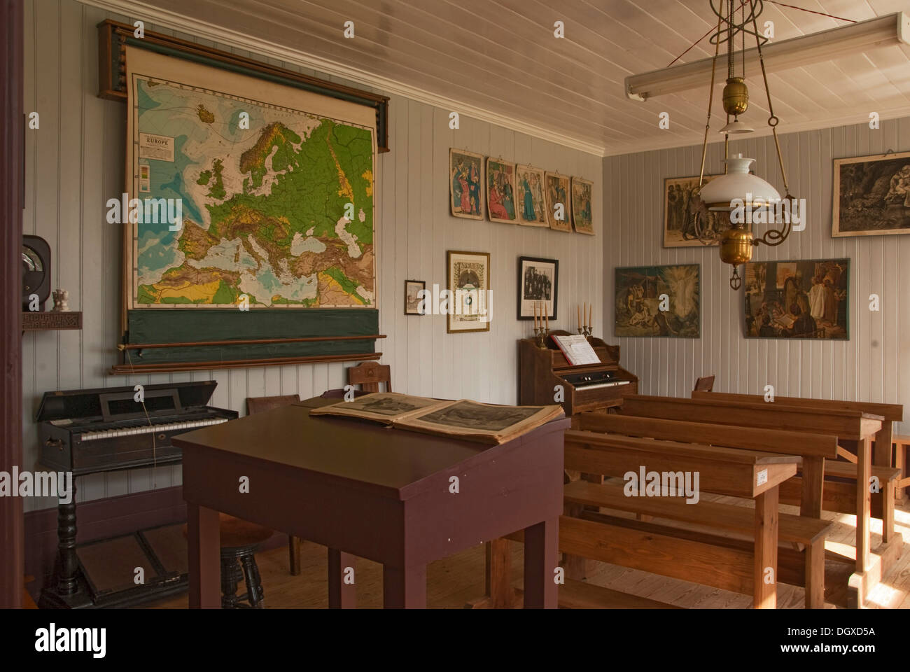 Classroom, Skogar Folk Museum, Skogar, Iceland, Europe Stock Photo - Alamy