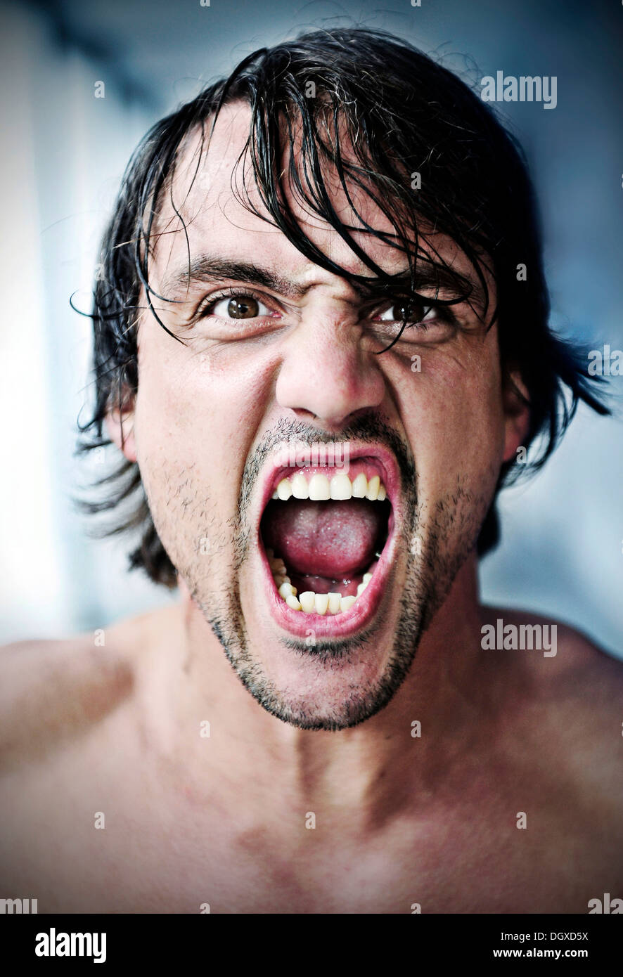 Portraits of men yelling hi-res stock photography and images - Alamy