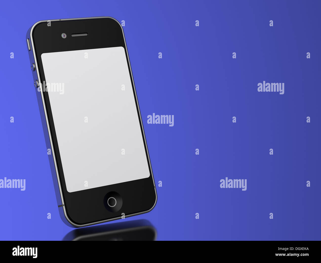 Modern Touch Phone on a blue background Stock Photo - Alamy