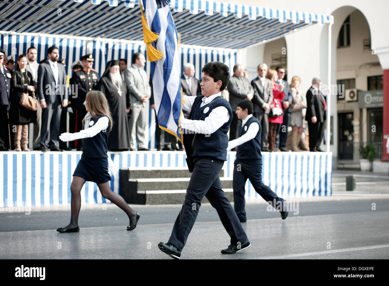 Thessaloniki, Greece . 27th Oct, 2013. Student parade commemorating ...