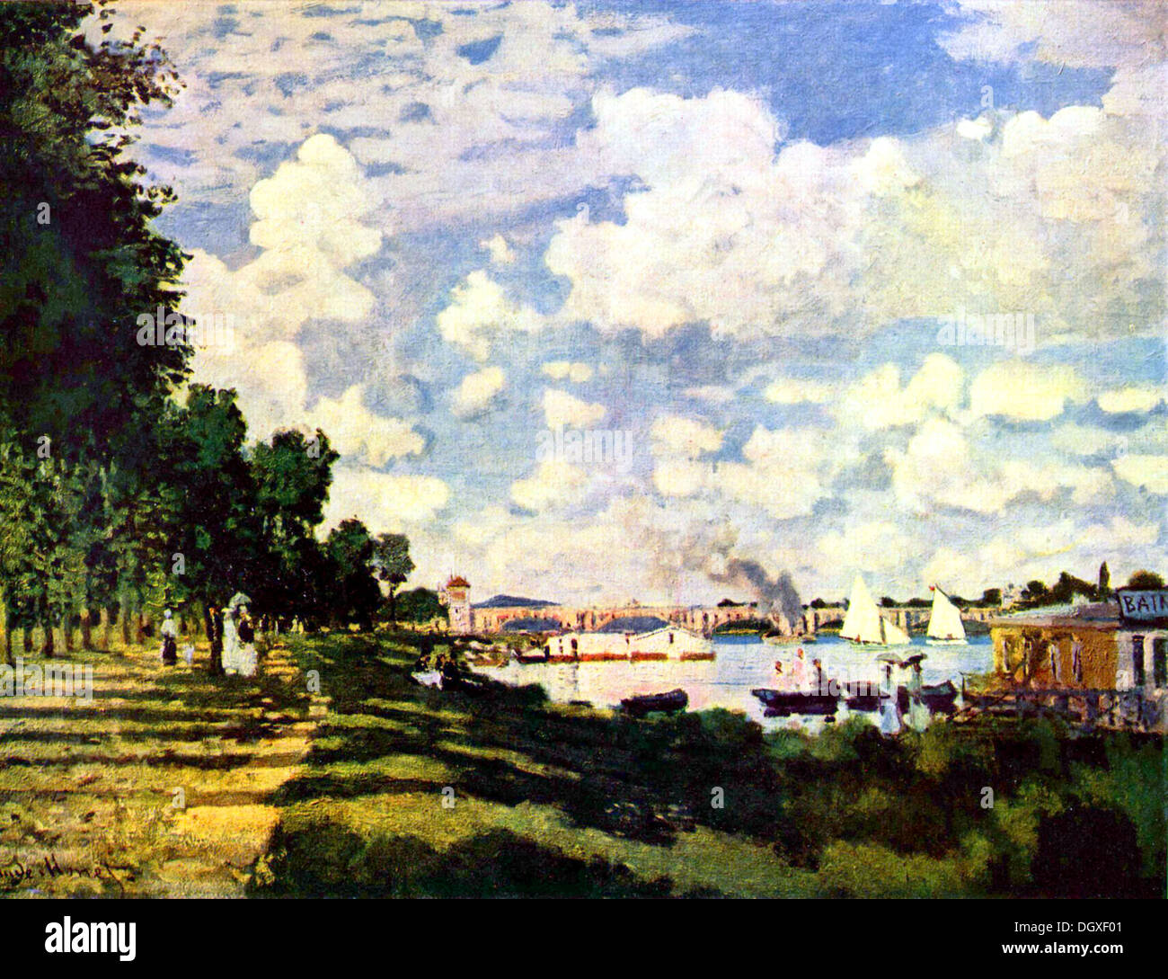 Seine Basin near Argenteuil - by Claude Monet, 1872 Stock Photo - Alamy