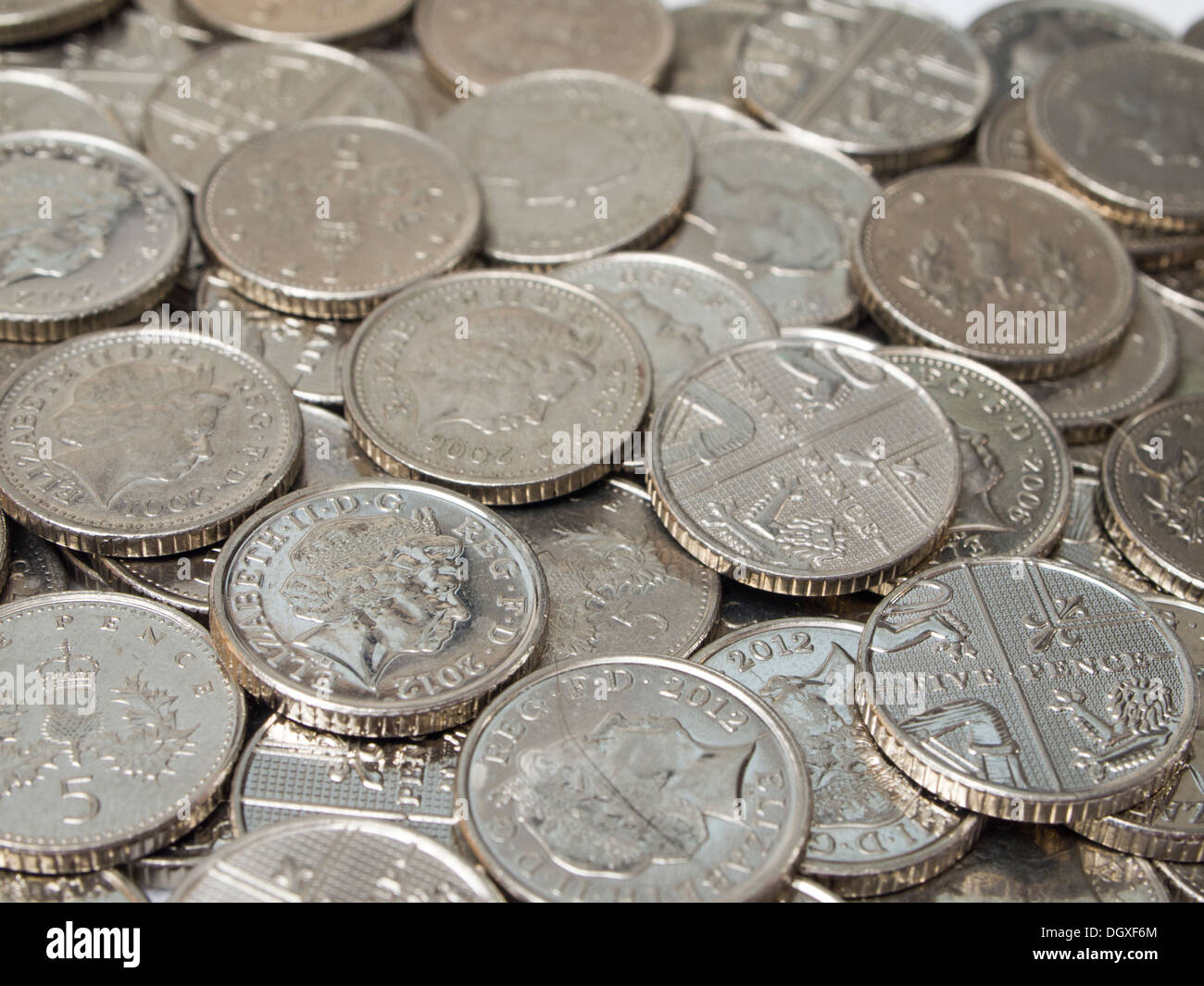 Five pence coins hi-res stock photography and images - Alamy