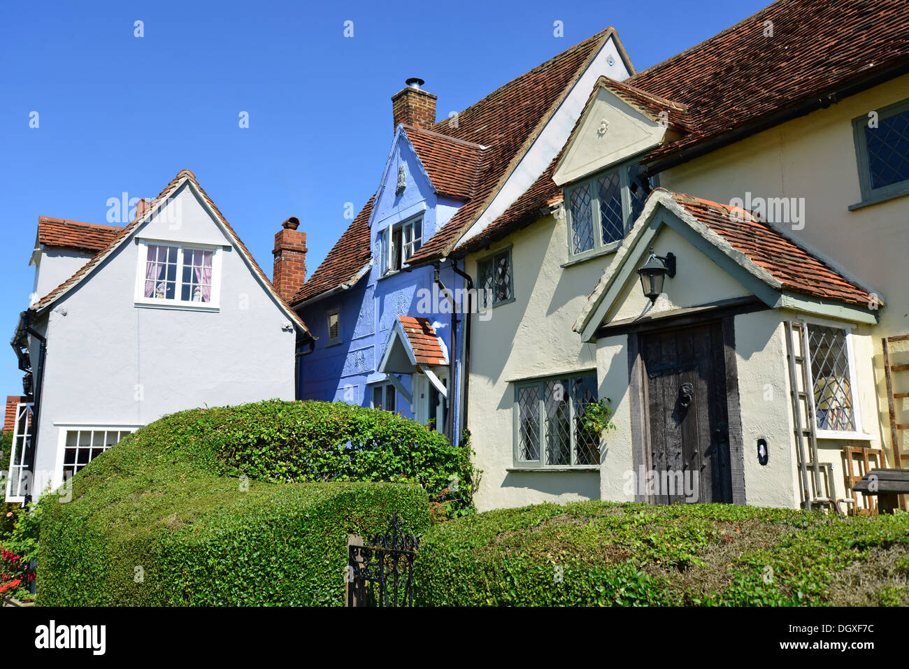 Period cottages in Finchingfield, Essex, England, United Kingdom Stock ...