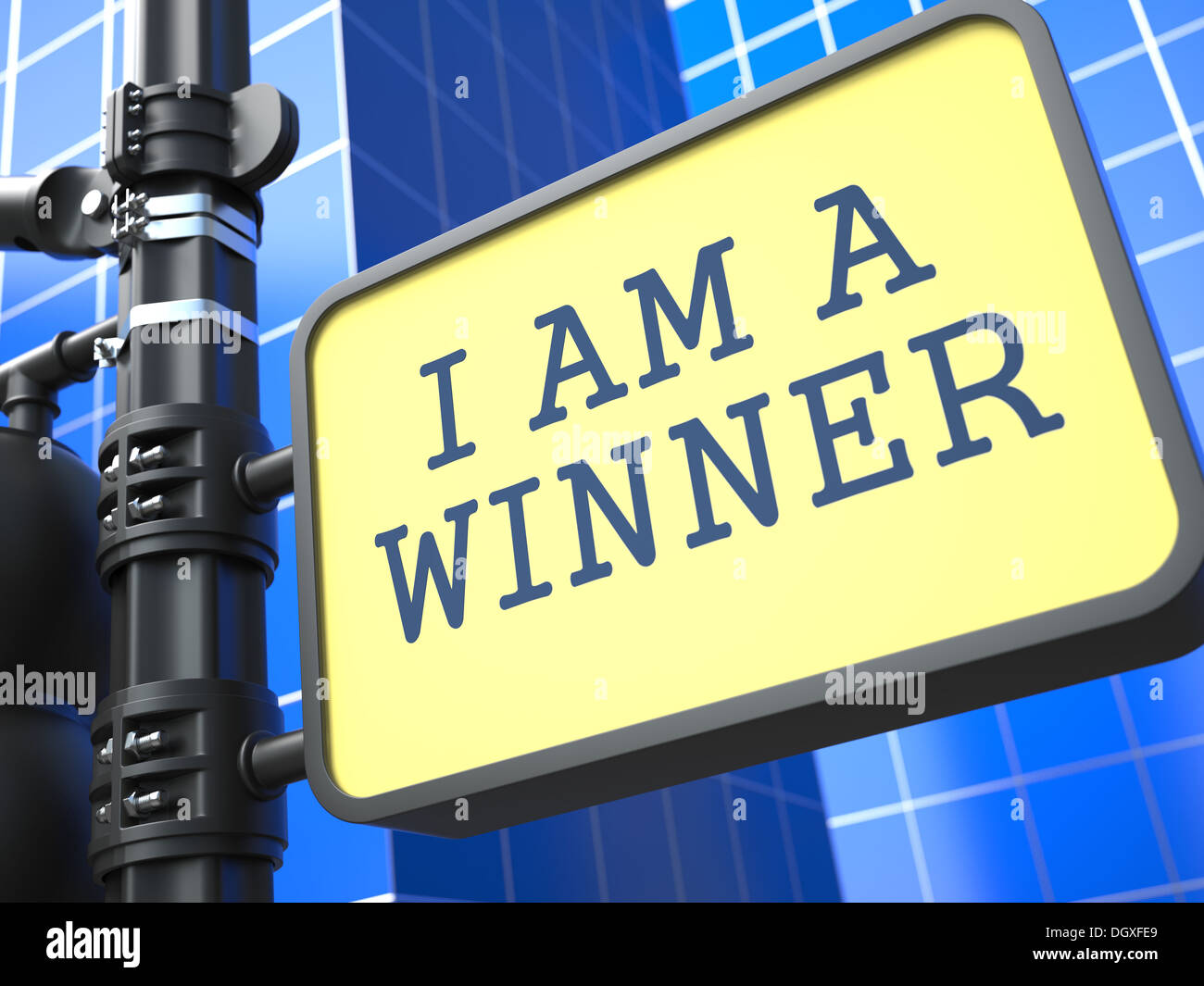 I am a Winner - Roadsign Stock Photo - Alamy