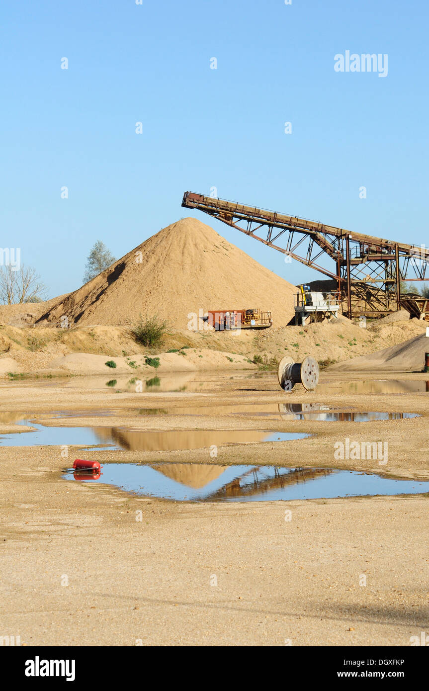 Sand and gravel at quarry Stock Photo - Alamy