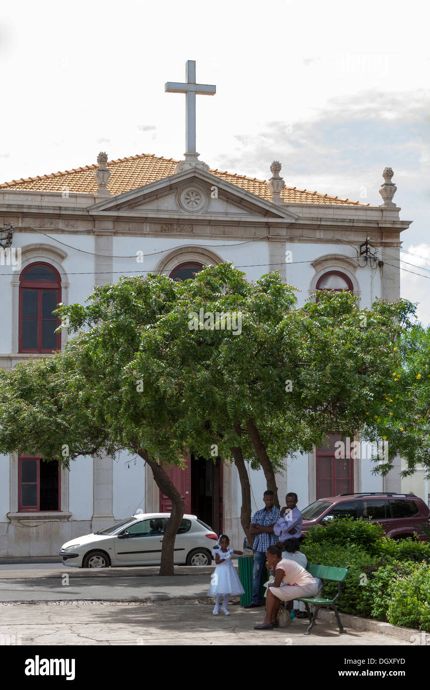 Church, Alexandra de Albuquerque Park, Plateau district, Praia,Santiago ...