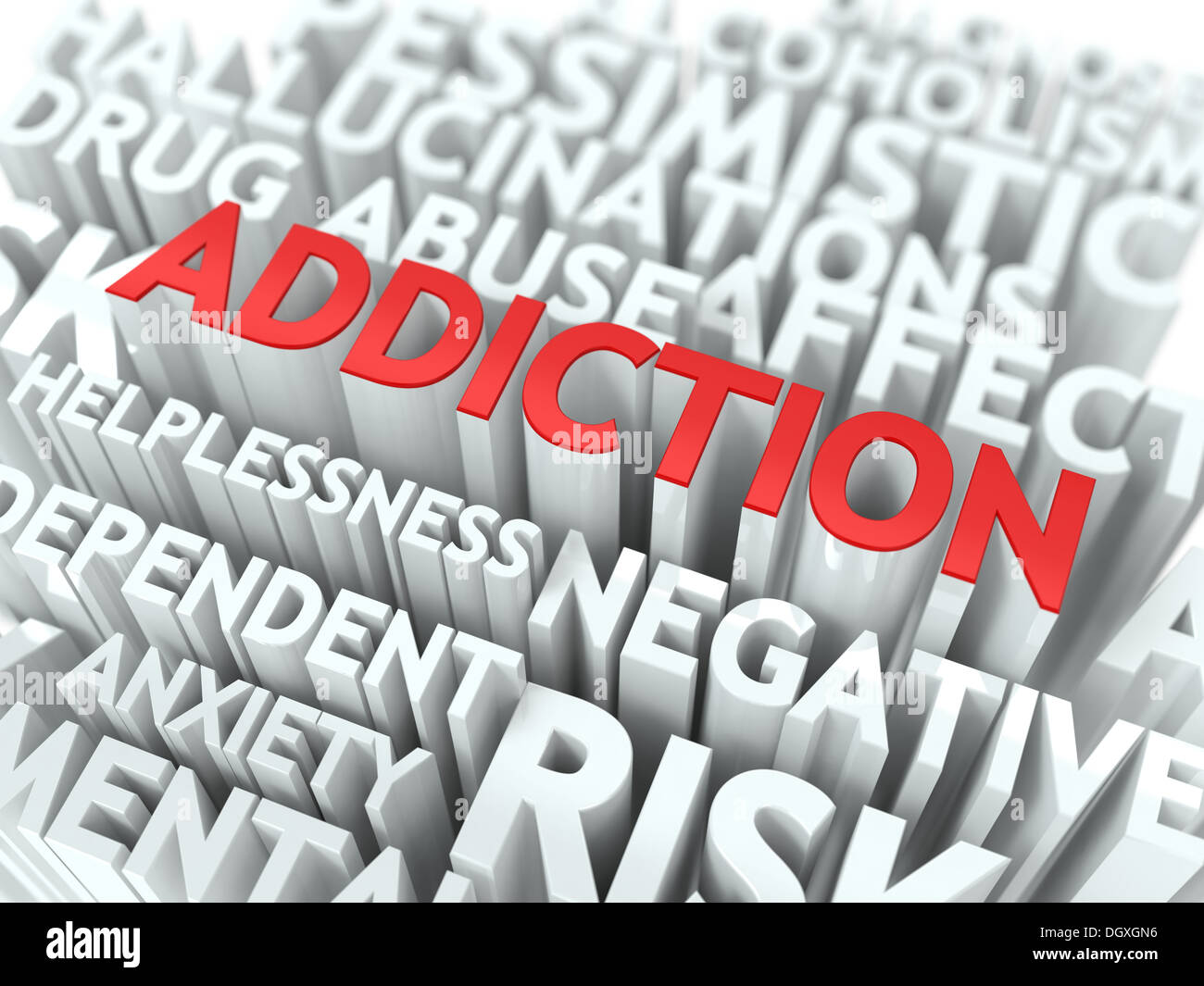 Addiction. The Wordcloud Concept Stock Photo - Alamy