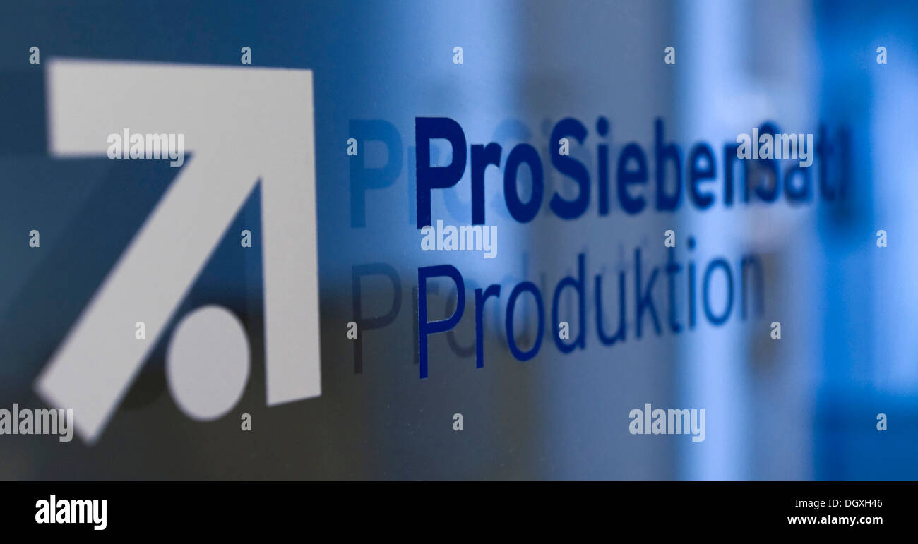 Logo of the ProSiebenSat.1 Media AG, lettering Produktion, Production ...