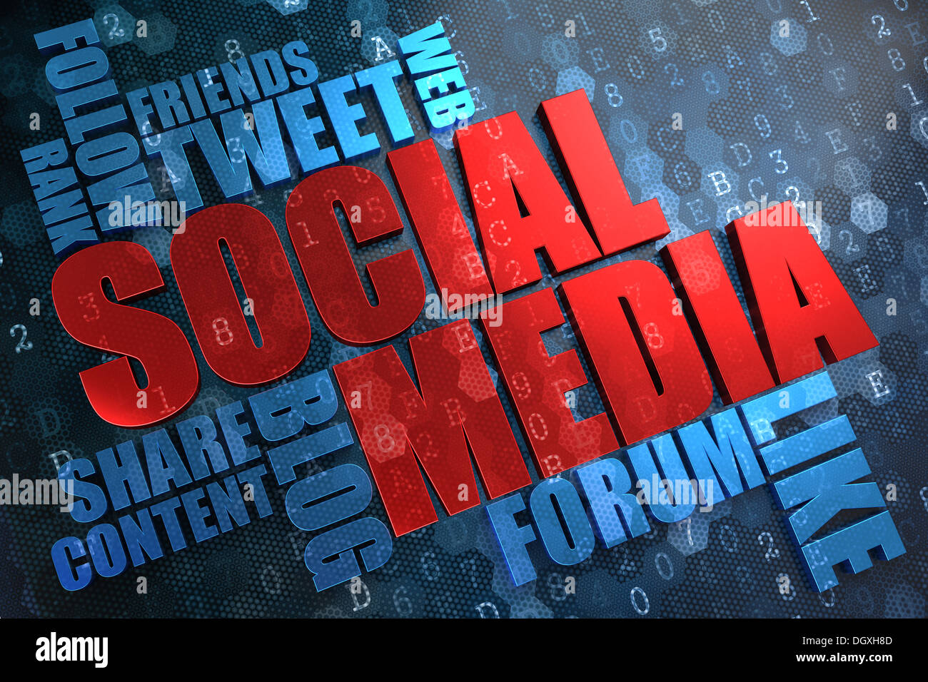 Social Media. Wordcloud Concept Stock Photo - Alamy