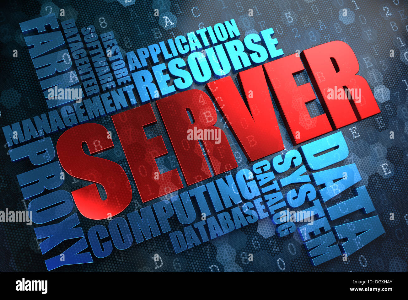Server. Wordcloud Concept Stock Photo - Alamy