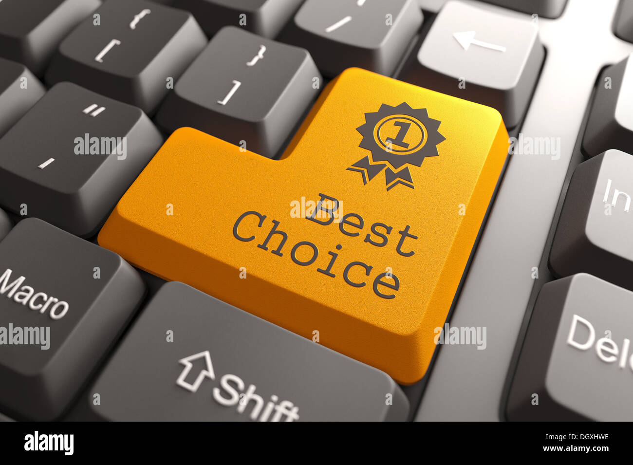 Keyboard with Best Choice Button Stock Photo - Alamy