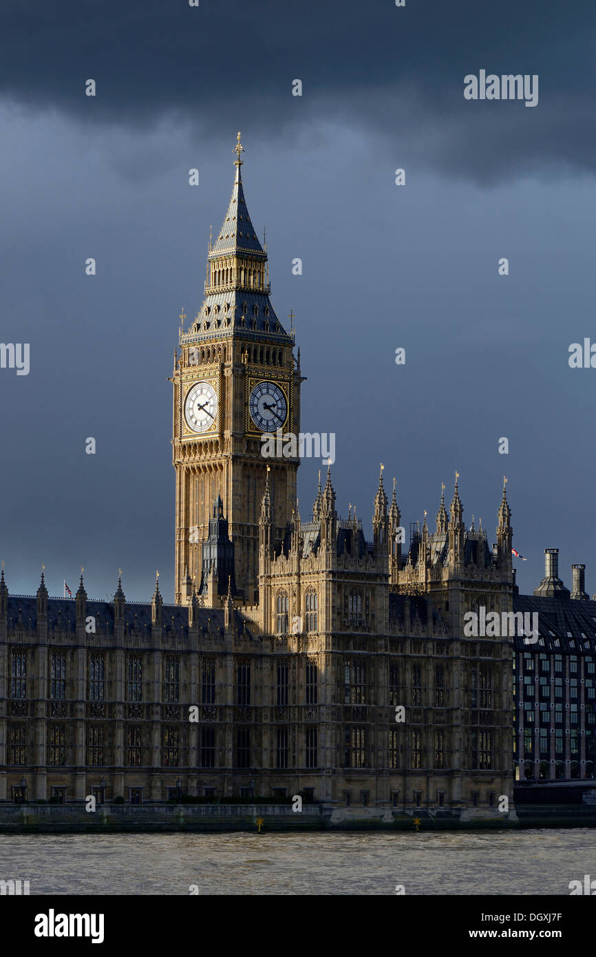 Big Ben clock tower, Palace of Westminster or Houses of Parliament ...
