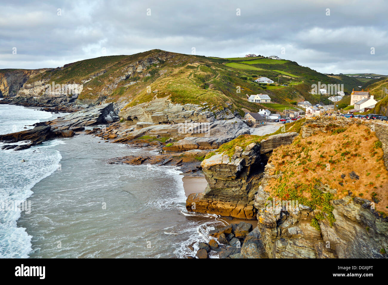Trebarwith Strand; near Tintagel; Sunset; Cornwall; UK Stock Photo - Alamy