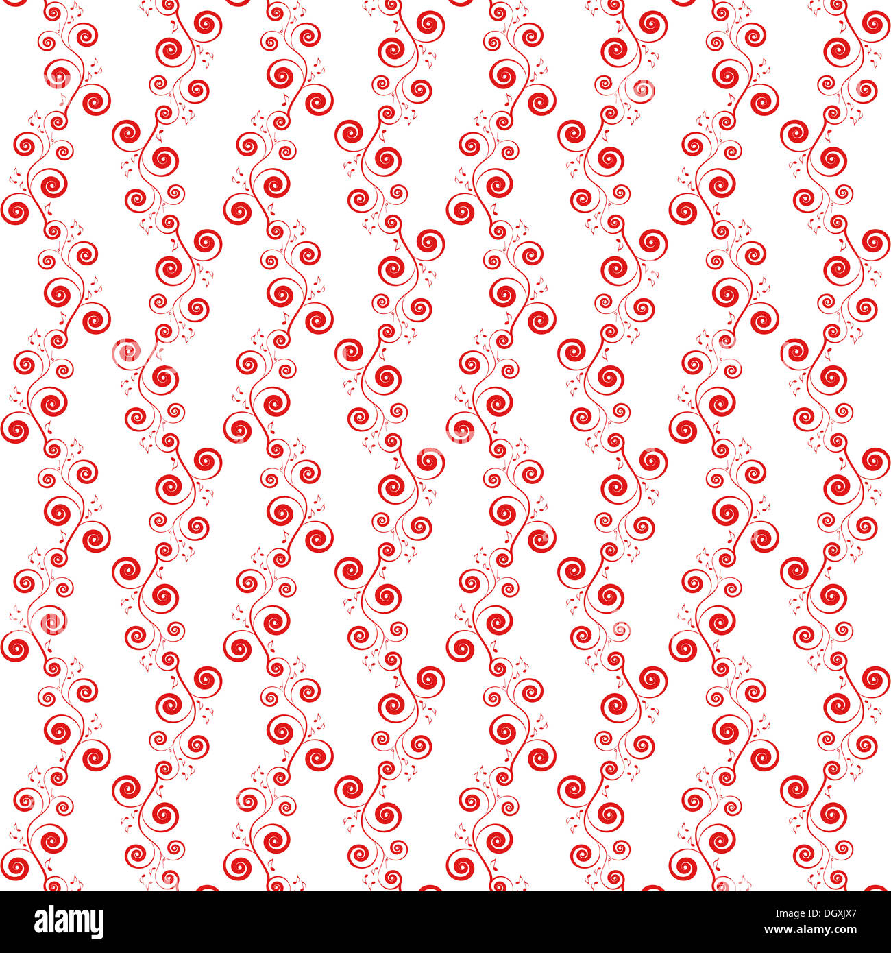 seamless floral and music notes pattern Stock Photo - Alamy