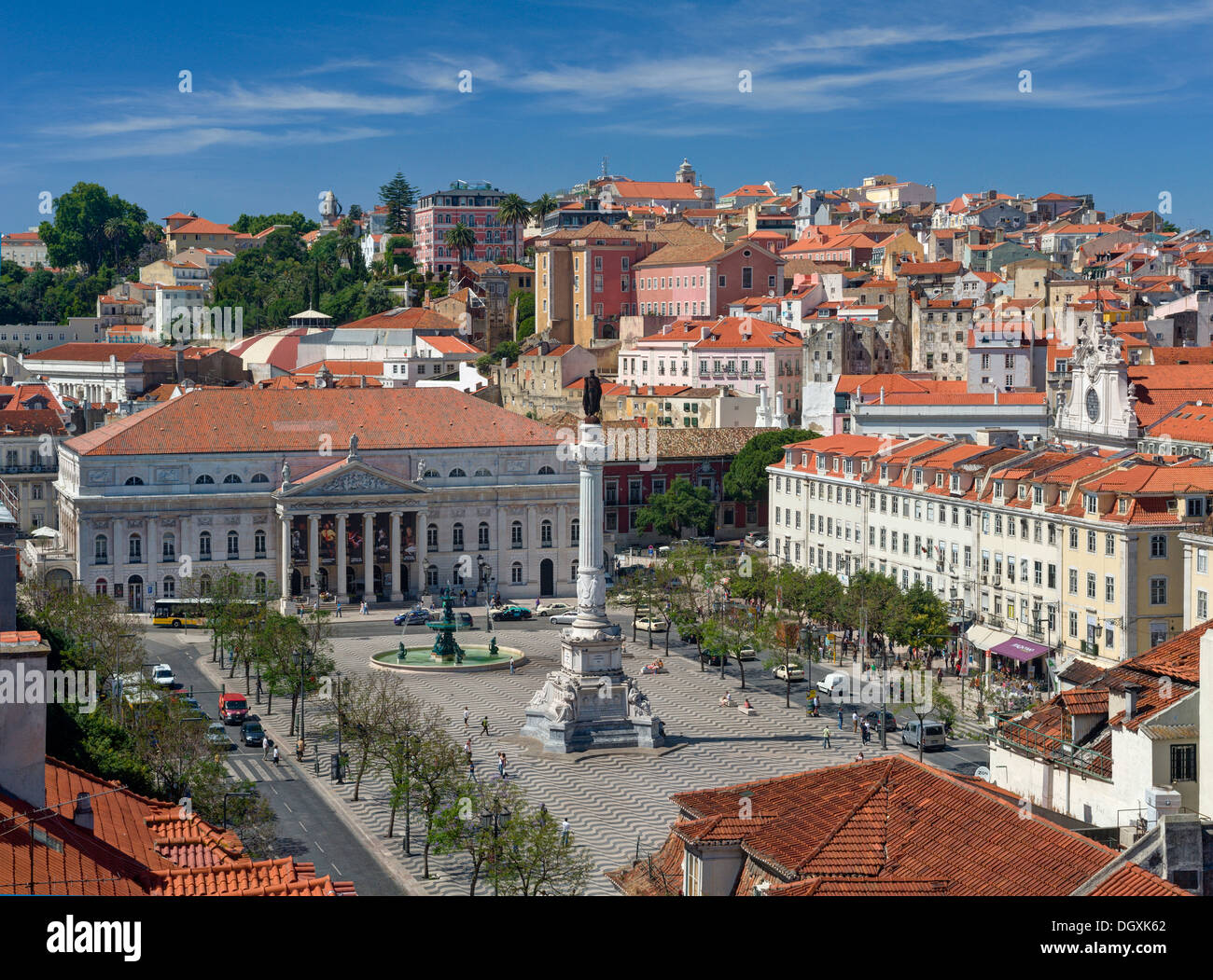 Portugal, Lisboa, praça de Dom Pedro IV, Rossio square Stock Photo - Alamy
