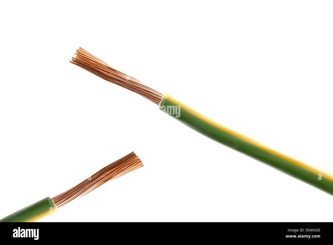 Electrical wire isolated on white background Stock Photo - Alamy