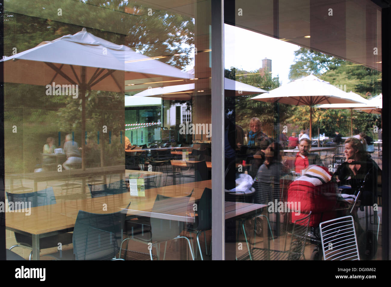 Reflection of cafe hi-res stock photography and images - Alamy