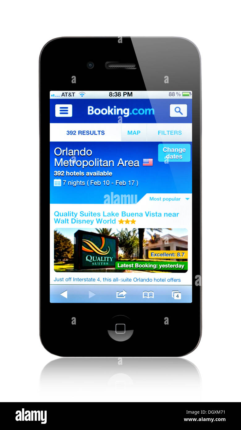 Booking com cell phone hi-res stock photography and images - Alamy