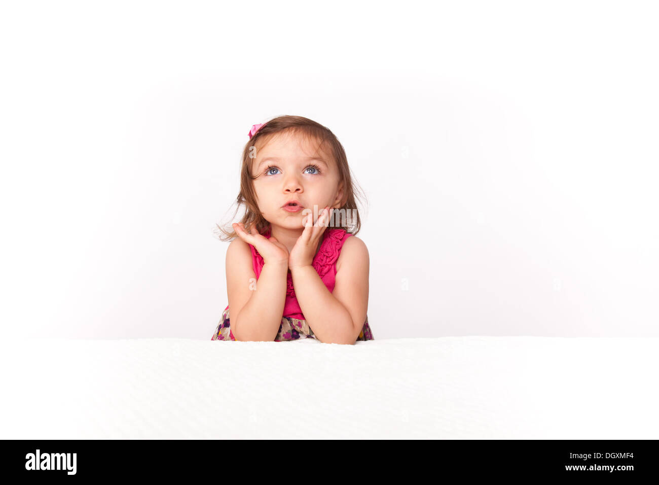 Little Girl Thinking Stock Photo - Alamy