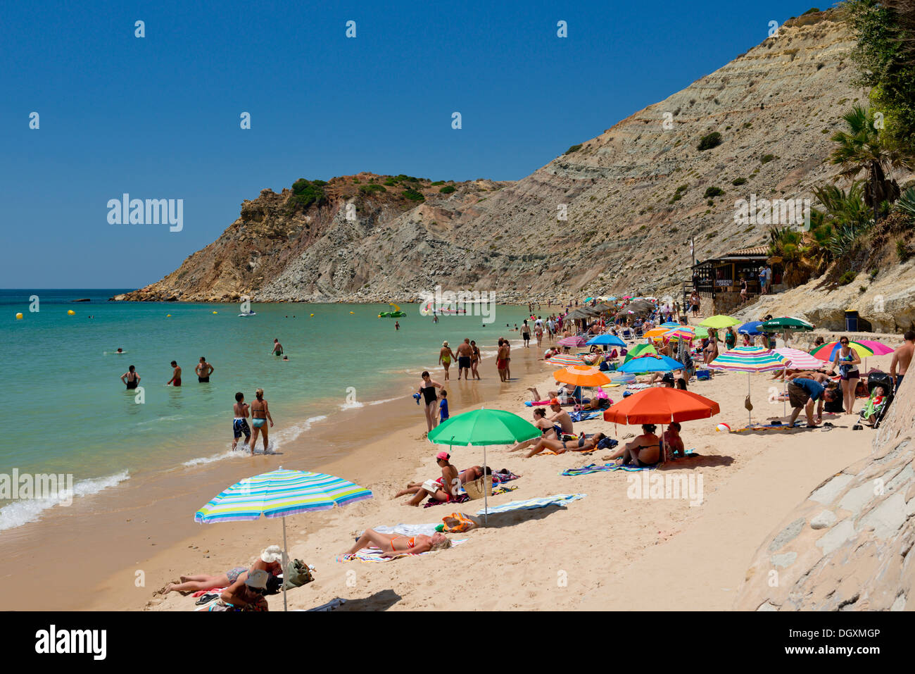 Portugal, the Algarve, Burgau beach in summer Stock Photo - Alamy