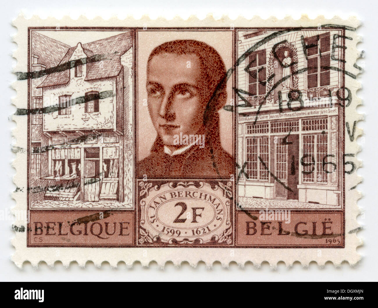 Belgium postage stamp depicting Saint John Berchmans, a Jesuit ...