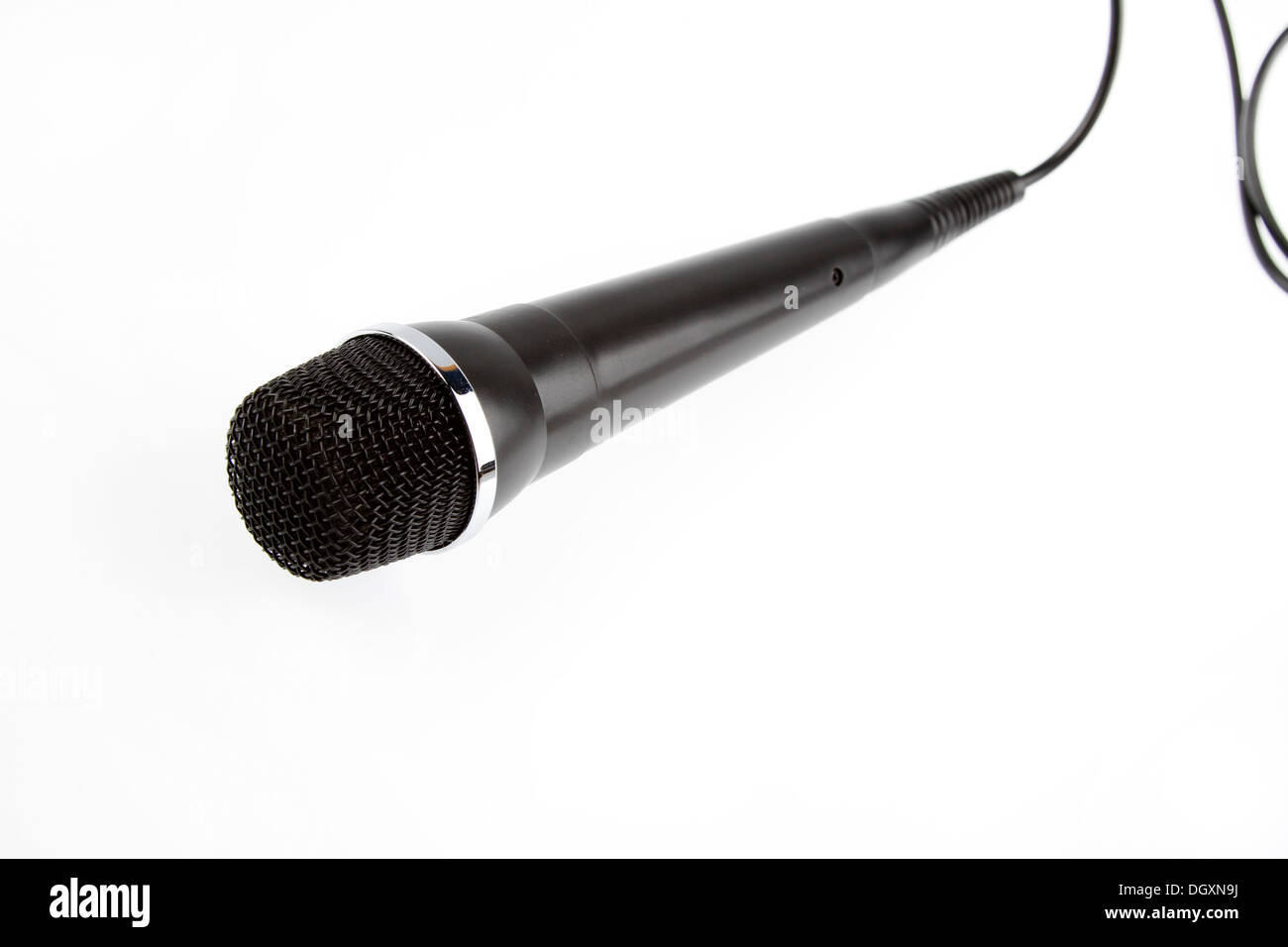 Microphone on plain background Stock Photo - Alamy