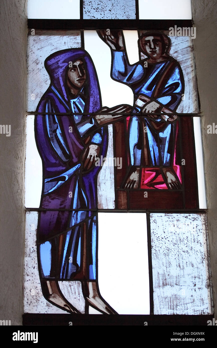 Christian motif in a church window, stained glass Stock Photo - Alamy