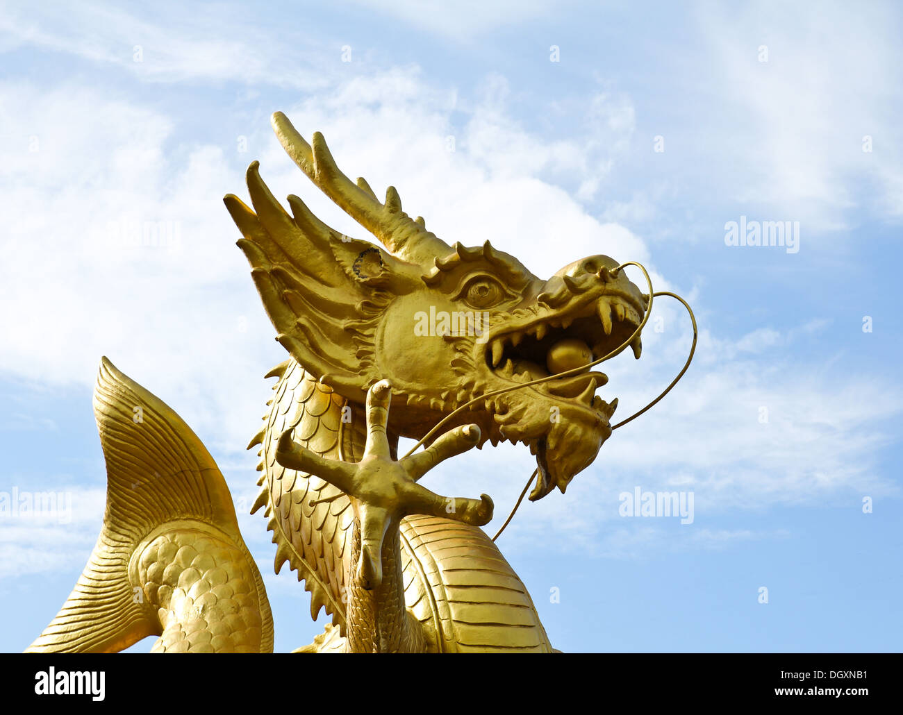Chinese Golden Dragon Statue in Phuket, Thailand Stock Photo - Alamy