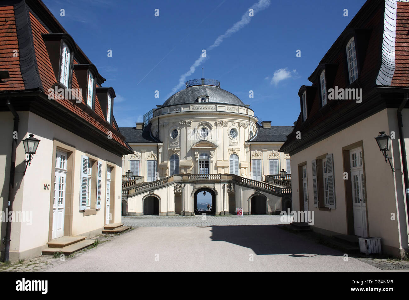 Schloss solitude castle stuttgart baden wuerttemberg hi-res stock ...