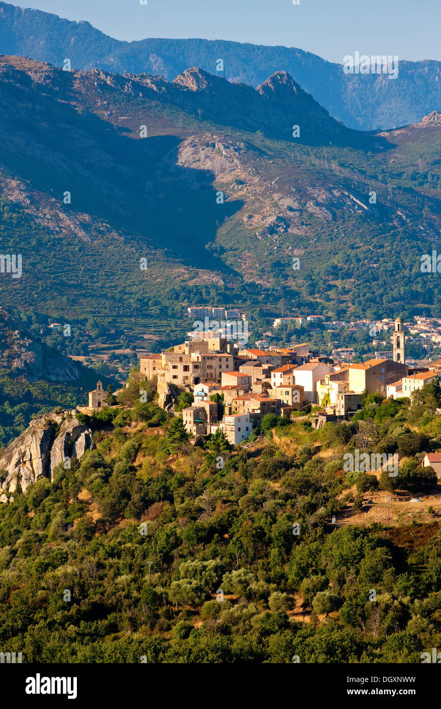 Village of Montemaggiore ( Montegrosso ) with the Monte Grosso range ...