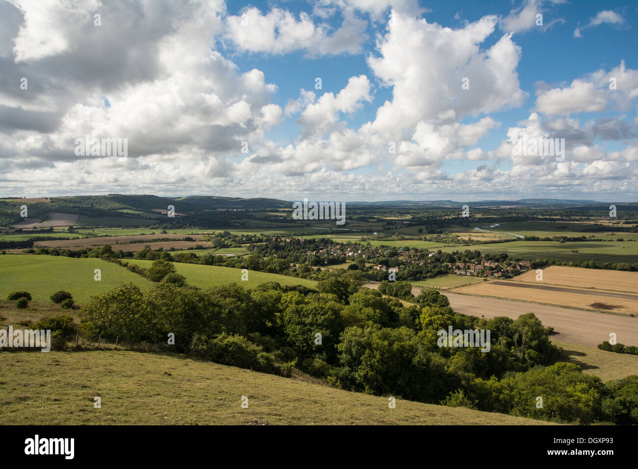 The village of Amberely and Amberley Wild Brooks & the River Arun ...