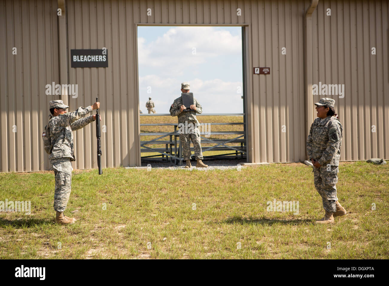 A woman Drill Sergeant candidate at the US Army Drill Instructors ...