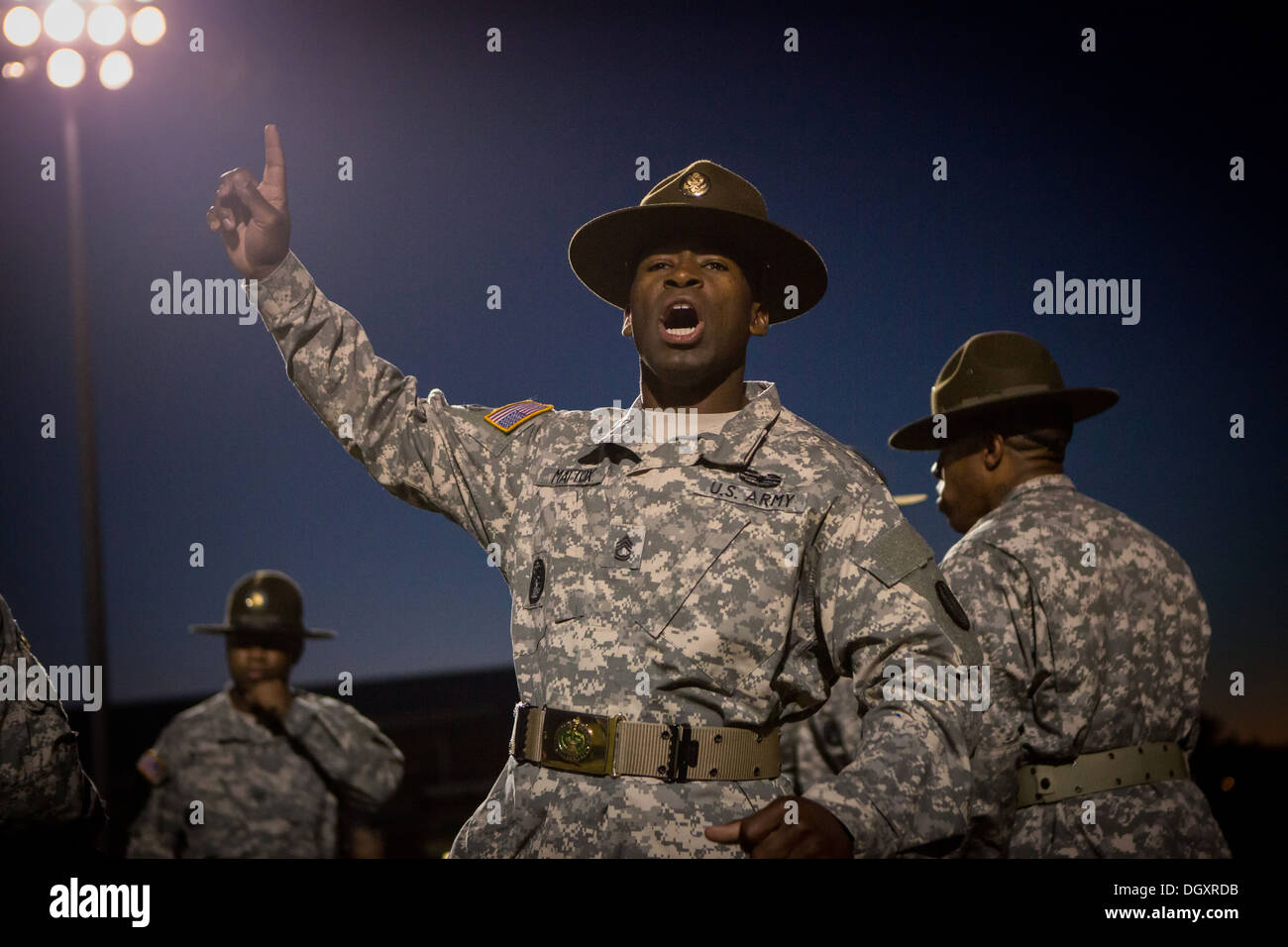 A Drill Sergeant instructor at the US Army Drill Instructors School ...