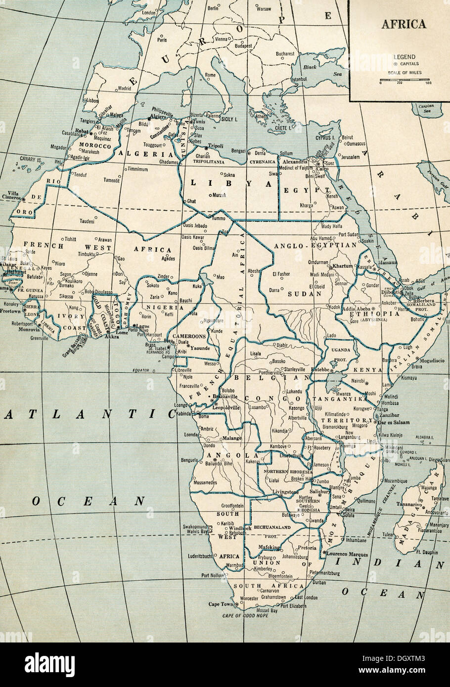 1930s Map Of Africa Showing The Belgian Congo Darkest Africa Unexplored - Map