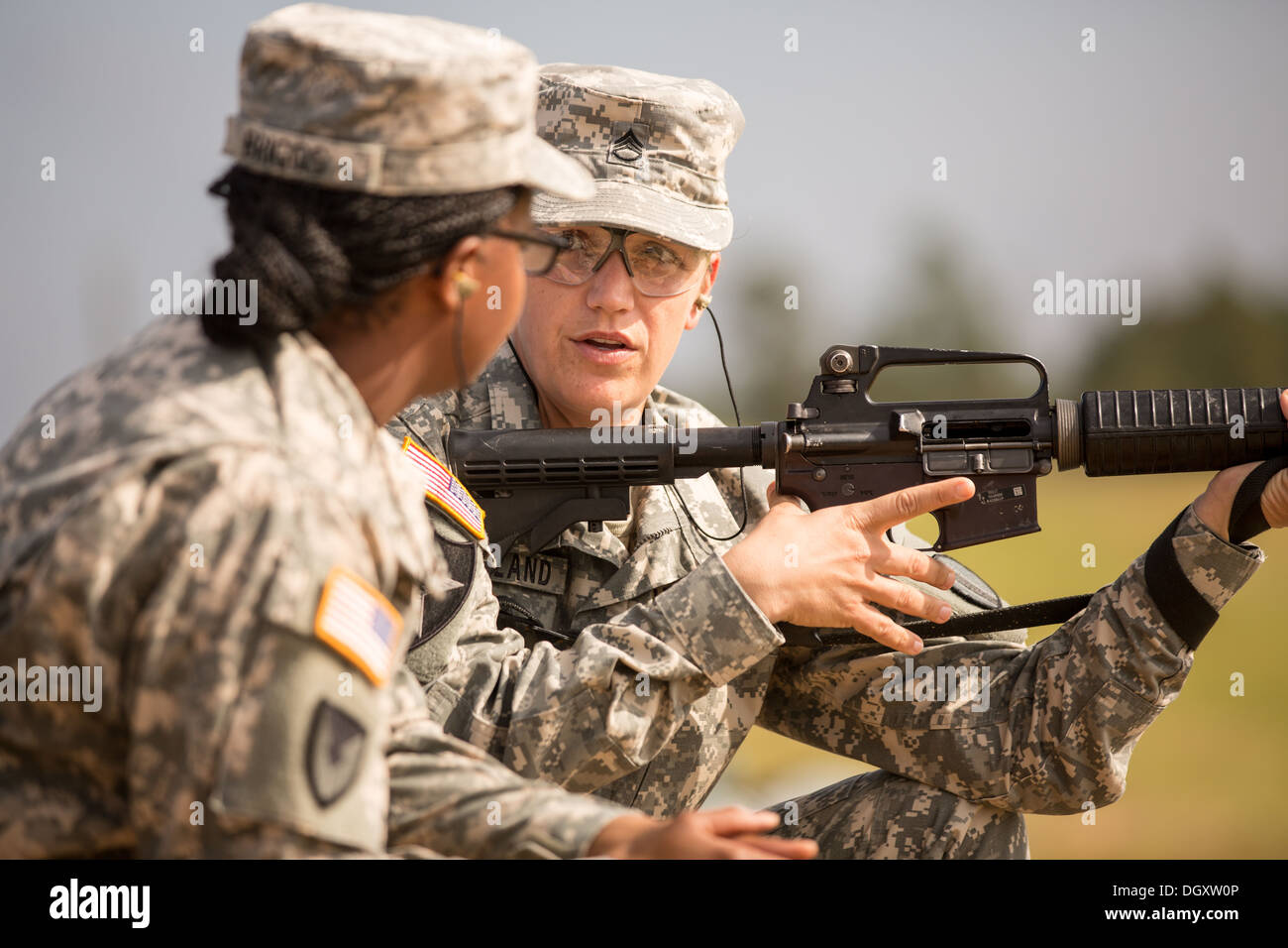 Drill Instructor Rifle Instruction High Resolution Stock Photography ...