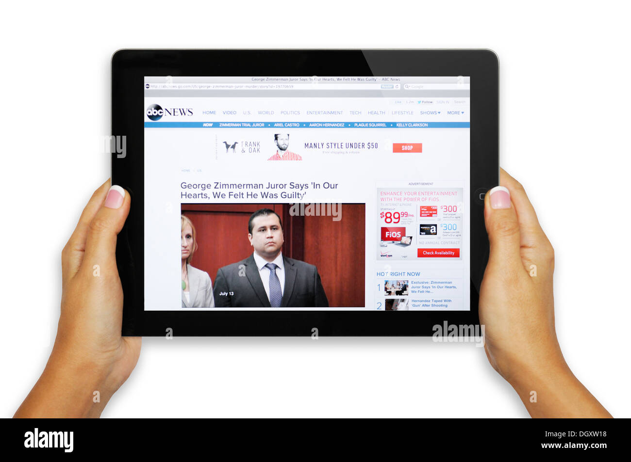 Ipad woman screen Cut Out Stock Images & Pictures - Alamy