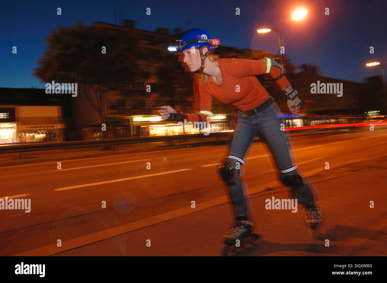 Wearing in line skates hi-res stock photography and images - Alamy