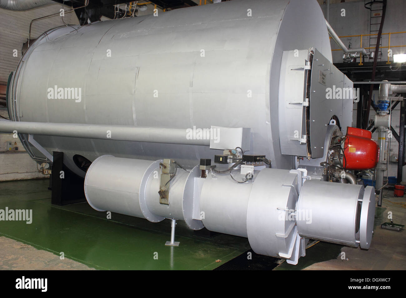 Industrial duel fuel steam boiler Stock Photo - Alamy