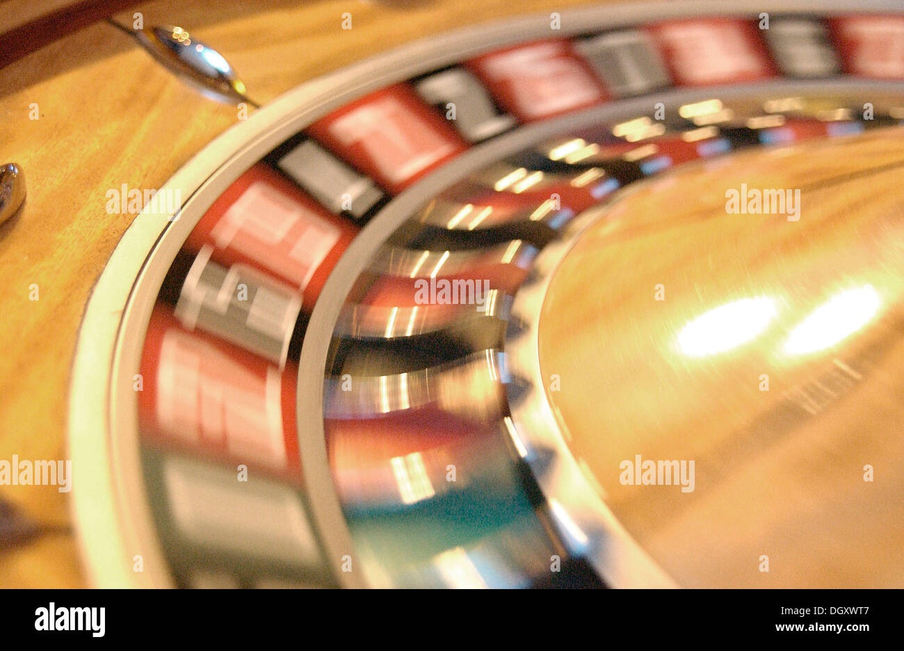 Rotating roulette wheel with motion blur Stock Photo - Alamy