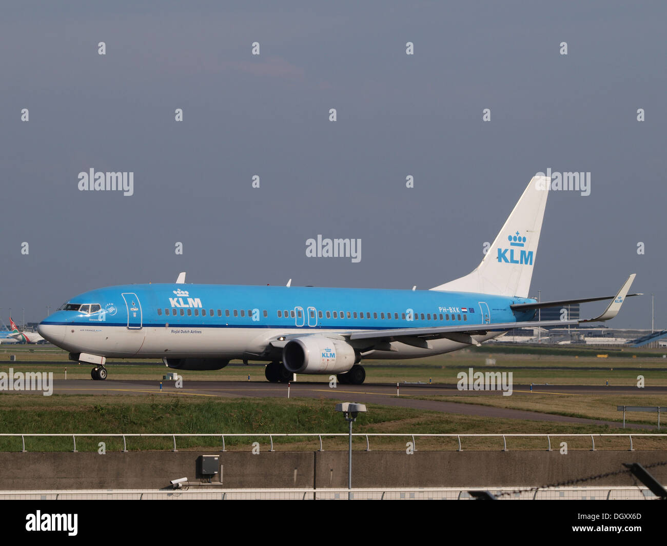 PH-BXK is a KLM Royal Dutch Airlines Boeing 737-8K2, seen taxiing at Schiphol Airport, Amsterdam ...