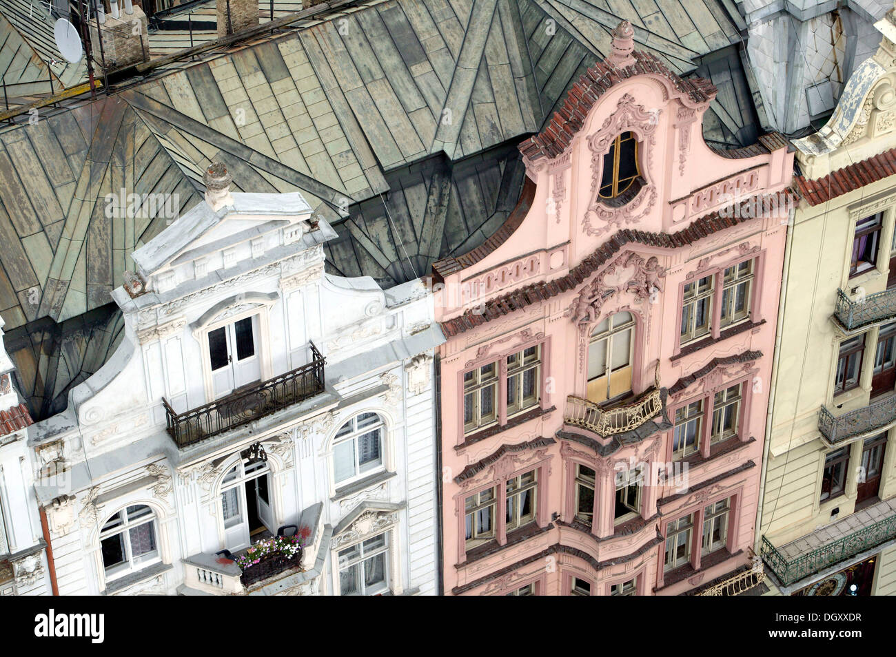 View of renaissance house facades at the Square of the Republic from ...