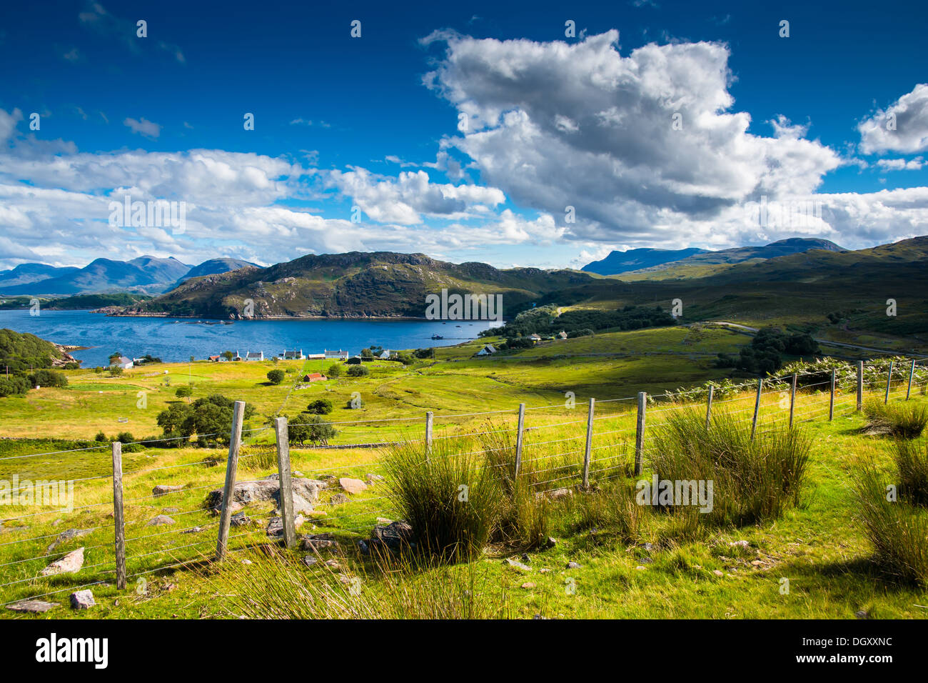 Landscape And Village At The Coast In The Highlands Of Scotland Stock ...