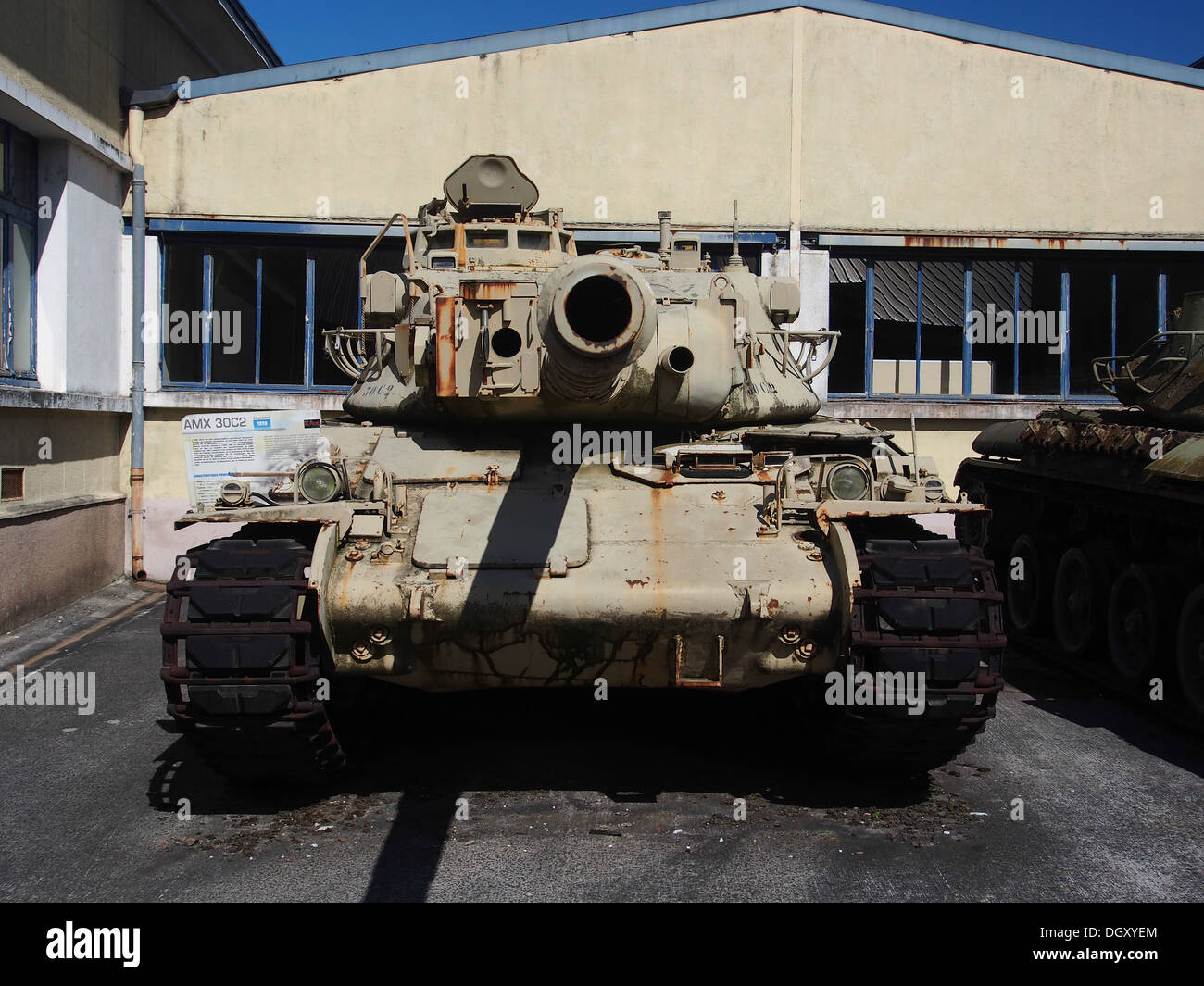 The AMX 30C2, a French-made main battle tank, is displayed at the Tank ...